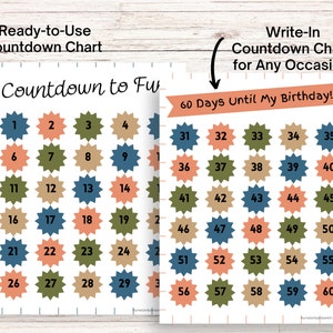 Countdown Calendar, Countdown Calendar for Kids, 150 Day Countdown ...