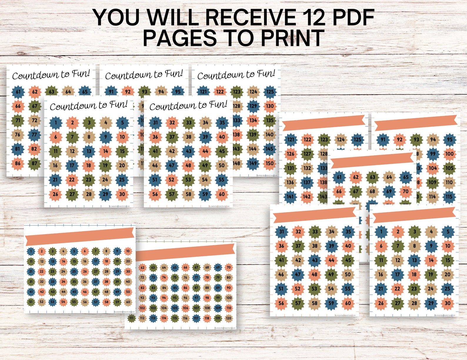 Countdown Calendar, Countdown Calendar for Kids, 150 Day Countdown ...