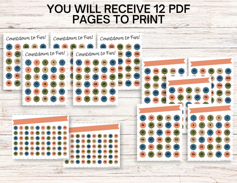 Countdown Calendar, Countdown Calendar for Kids, 150 Day Countdown ...