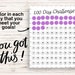 100 Day Challenge, Goal Setting, Coloring Habit Tracker, Printable ...