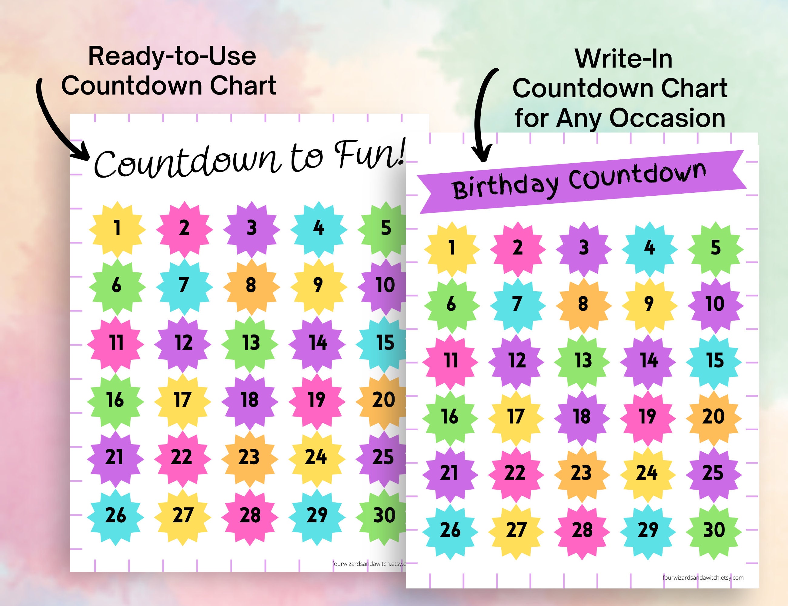Countdown Calendar, Countdown Calendar for Kids, 150 Day Countdown ...