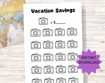 Vacation Budget and Savings Tracker Printable, Vacation Budget Planner ...