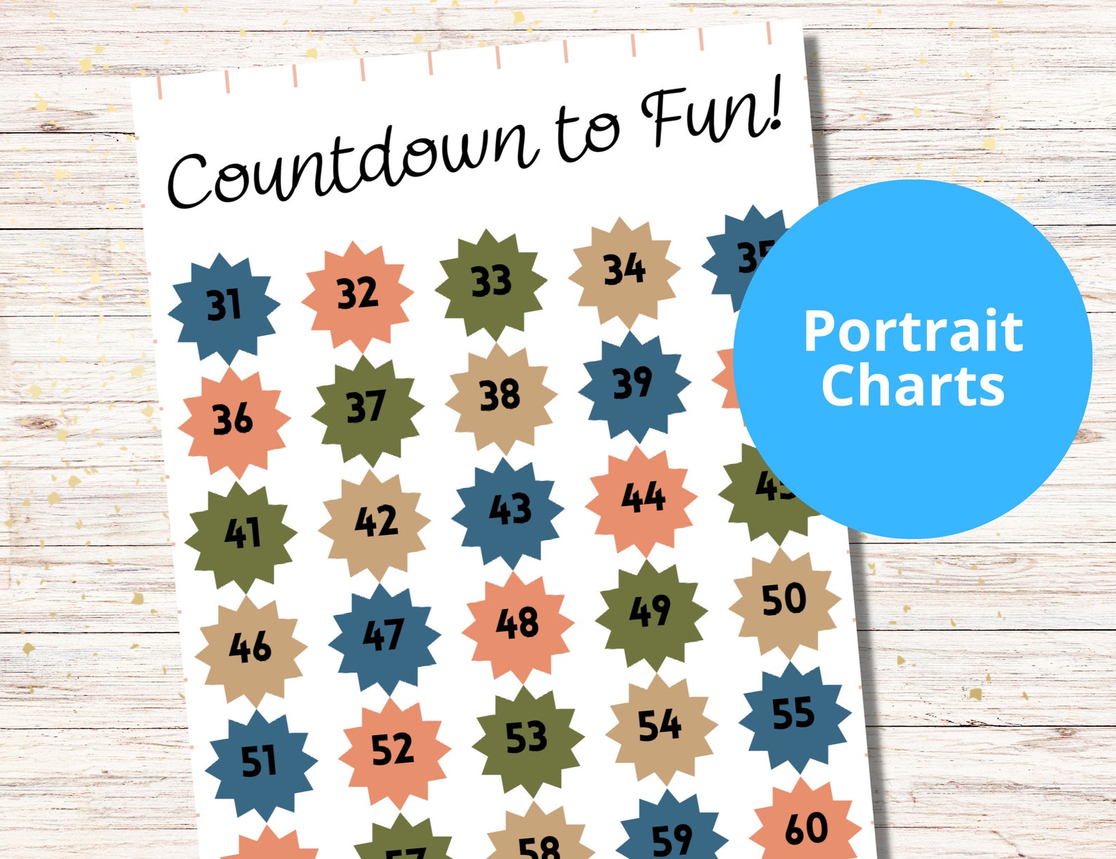 Countdown Calendar, Countdown Calendar for Kids, 150 Day Countdown ...