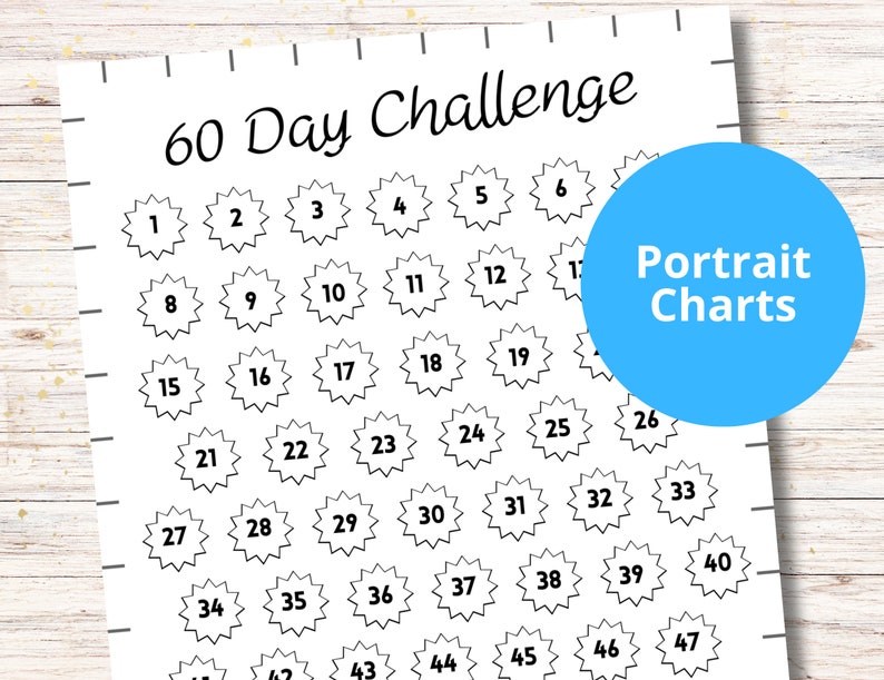 60 Day Challenge, Goal Setting, Habit Tracker Coloring Page, Printable ...