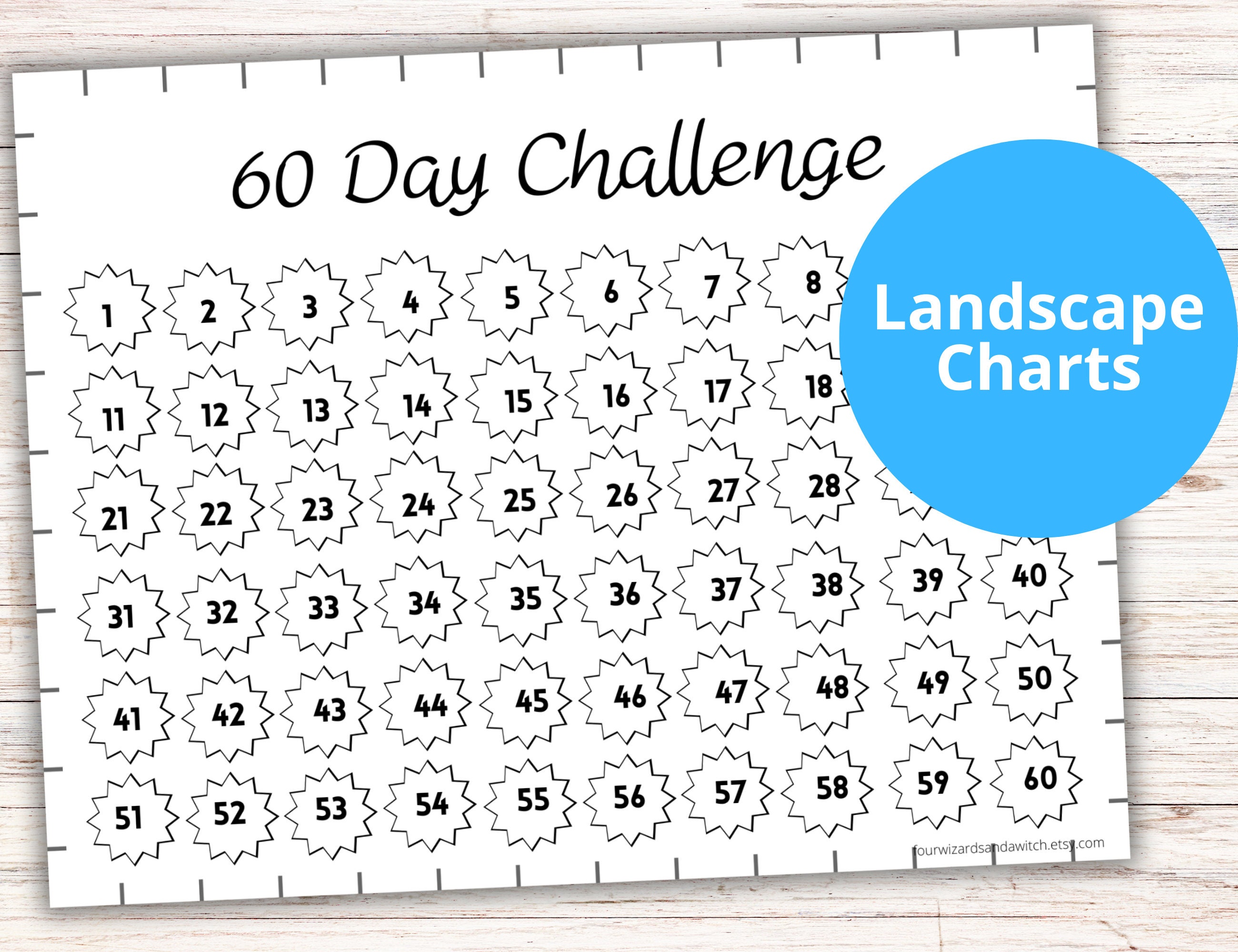 60 Day Challenge, Goal Setting, Habit Tracker Coloring Page, Printable ...