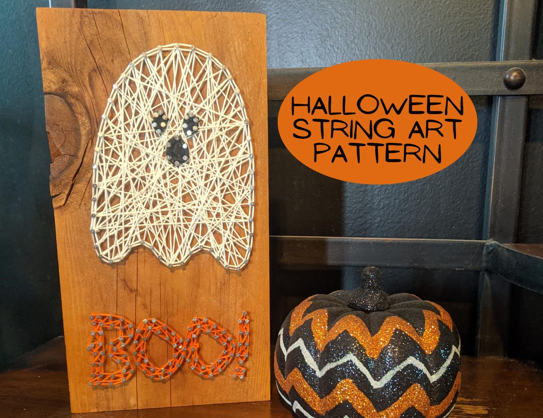Halloween String Art Patterns for Adults Teens, Ghost Boo Halloween ...
