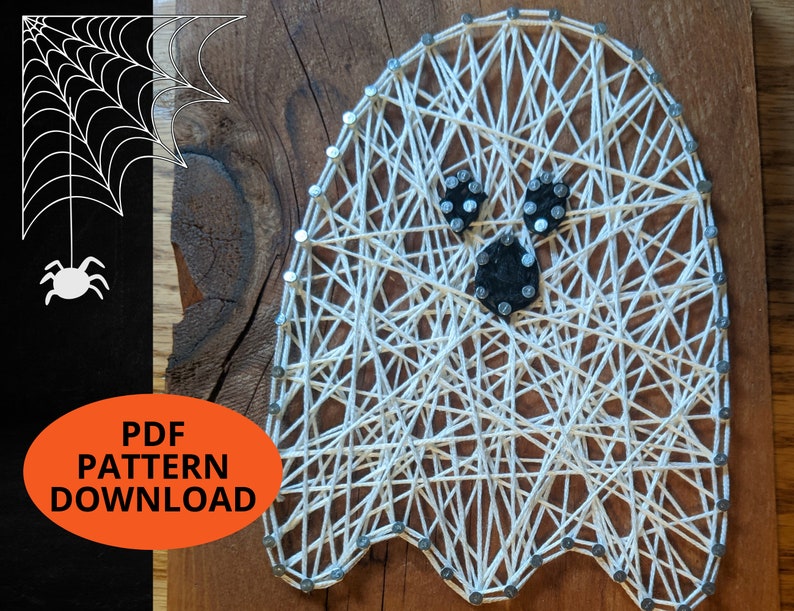 Halloween String Art Patterns for Adults Teens, Ghost Boo Halloween ...
