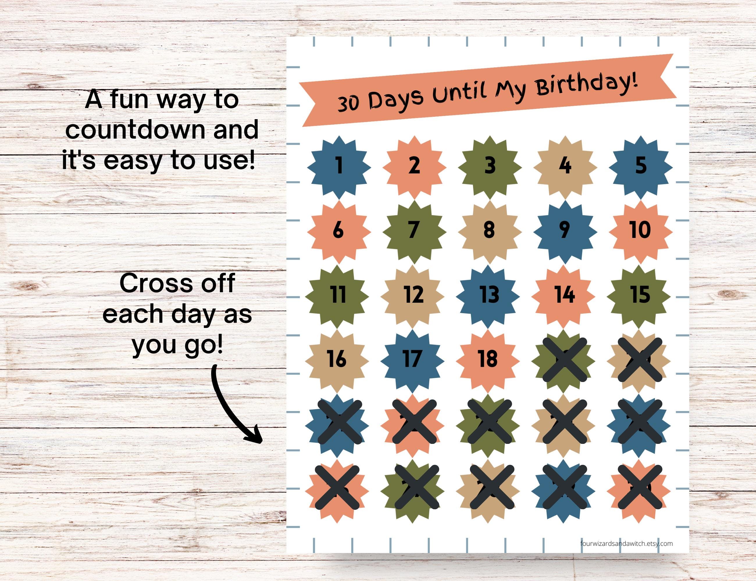 Countdown Calendar, Countdown Calendar for Kids, 120 Day Countdown ...