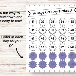 Countdown Calendar, Coloring Countdown Calendar for Kids, 150 Day ...