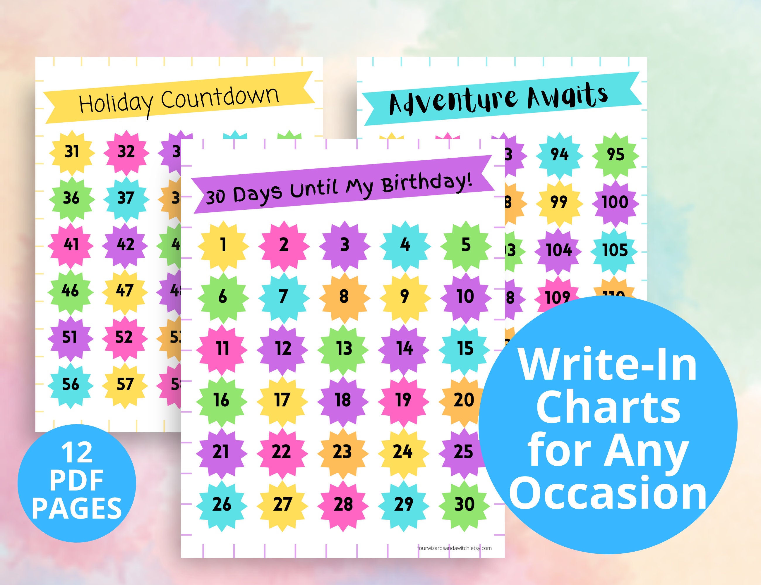 Countdown Calendar, Countdown Calendar for Kids, 150 Day Countdown ...