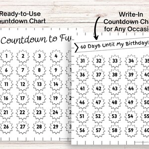 Countdown Calendar, Coloring Countdown Calendar for Kids, 150 Day ...