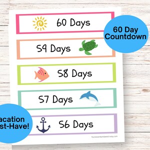 Family Cruise Vacation Countdown, Cruise Countdown for Kids, Printable ...