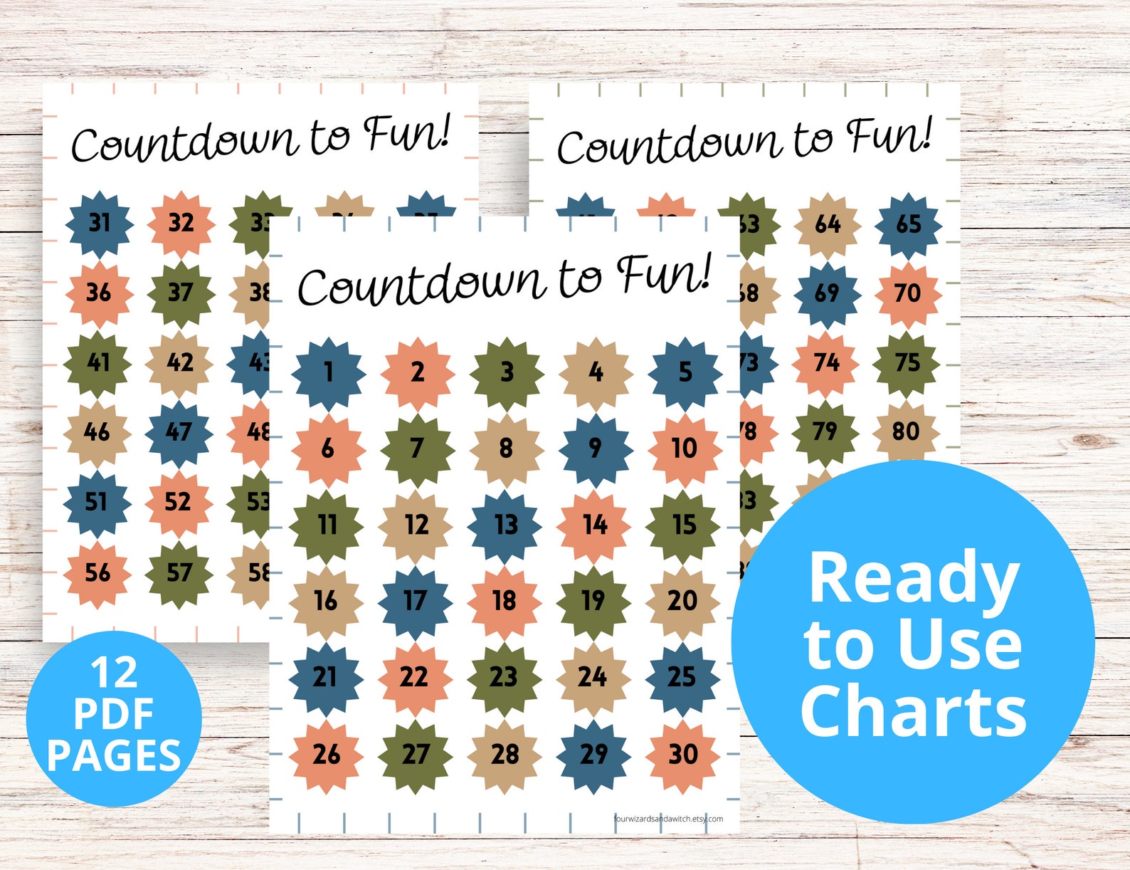Countdown Calendar, Countdown Calendar for Kids, 150 Day Countdown ...