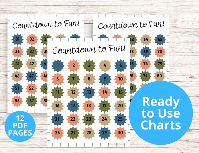 Countdown Calendar, Countdown Calendar for Kids, 150 Day Countdown ...