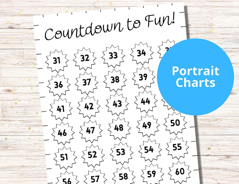 Countdown Calendar, Coloring Countdown Calendar for Kids, 150 Day ...
