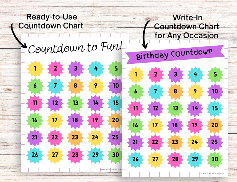 Countdown Calendar, Countdown Calendar for Kids, 150 Day Countdown ...