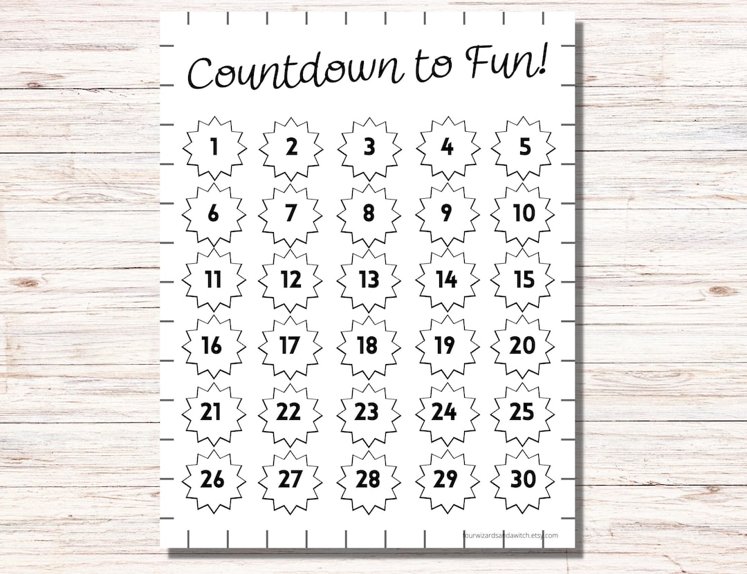 Countdown Calendar, Coloring Countdown Calendar for Kids, 150 Day ...