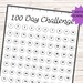 100 Day Challenge, Goal Setting, Coloring Habit Tracker, Printable ...