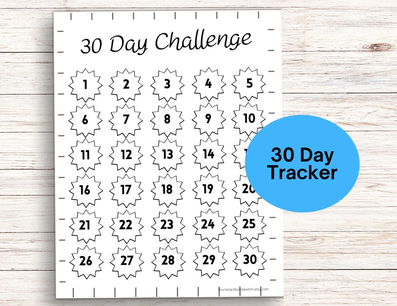 30 Day Challenge, Goal Setting, Coloring Habit Tracker, Printable Habit ...