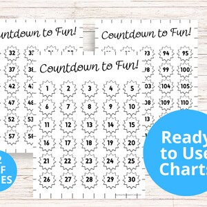 Countdown Calendar, Coloring Countdown Calendar for Kids, 150 Day ...