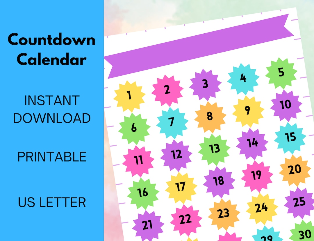 Countdown Calendar, Countdown Calendar for Kids, 150 Day Countdown ...