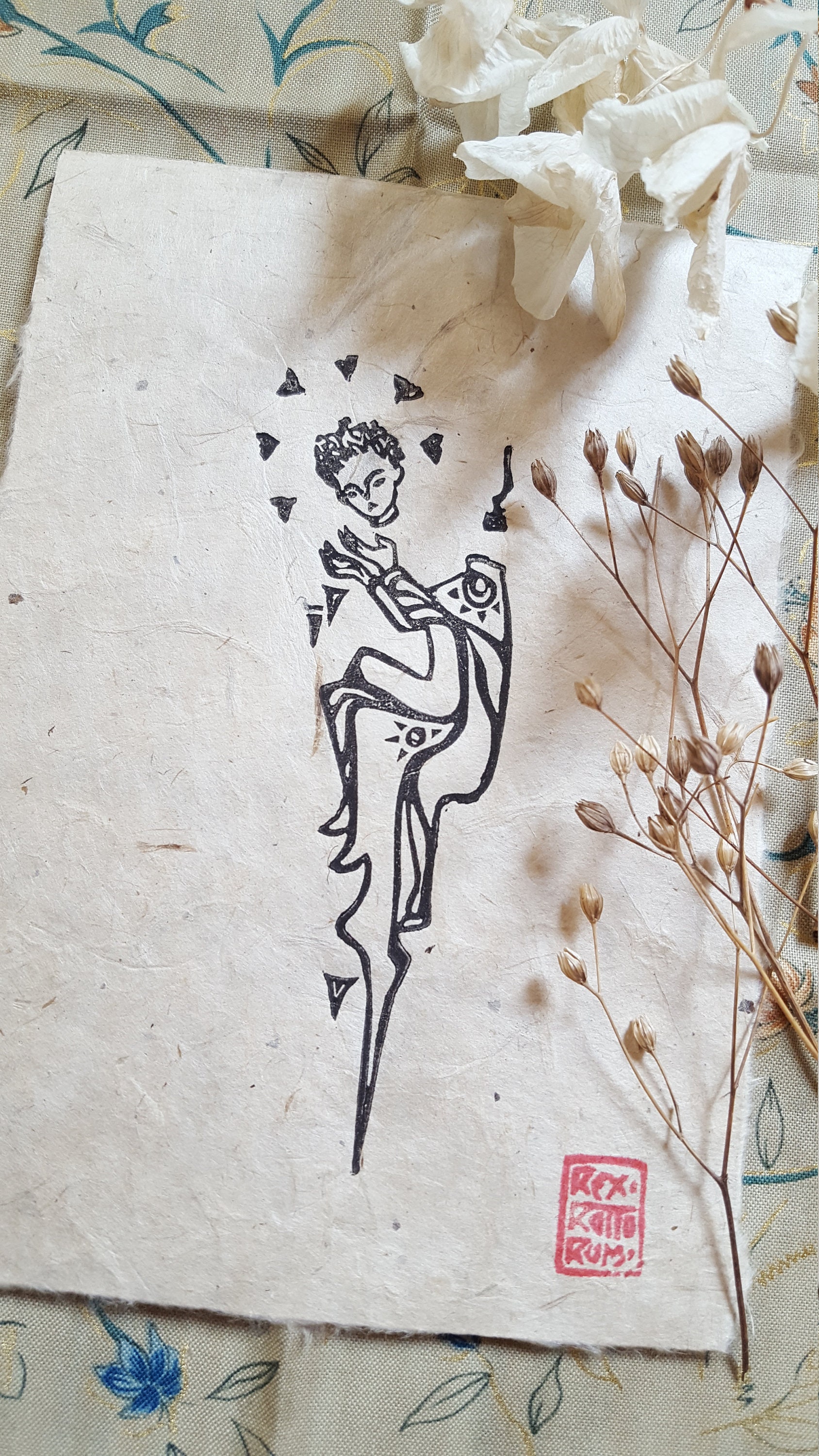 Original linoprints "The Chopped Ones" on Lokta paper- Prices for each ...