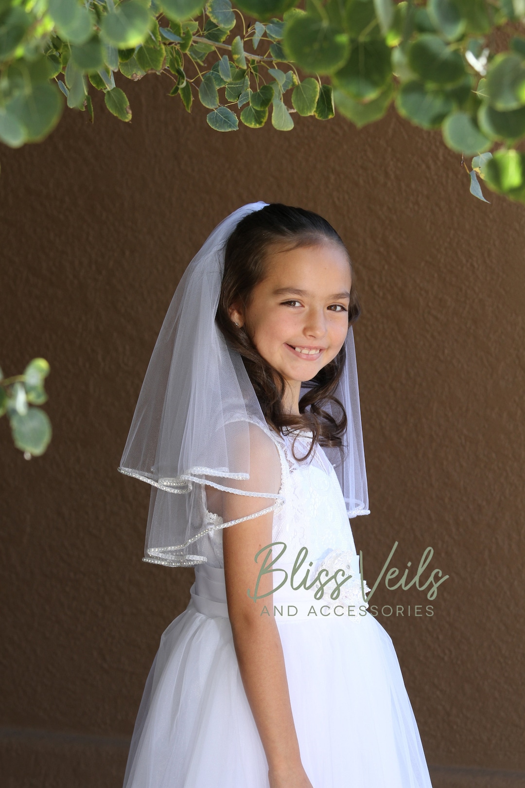 Beaded 2 Layer Communion Veil - Fast Shipping! - Etsy