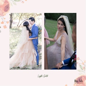 Veil Color Swatches - White, Ivory, off White, Champagne, Moscato ...