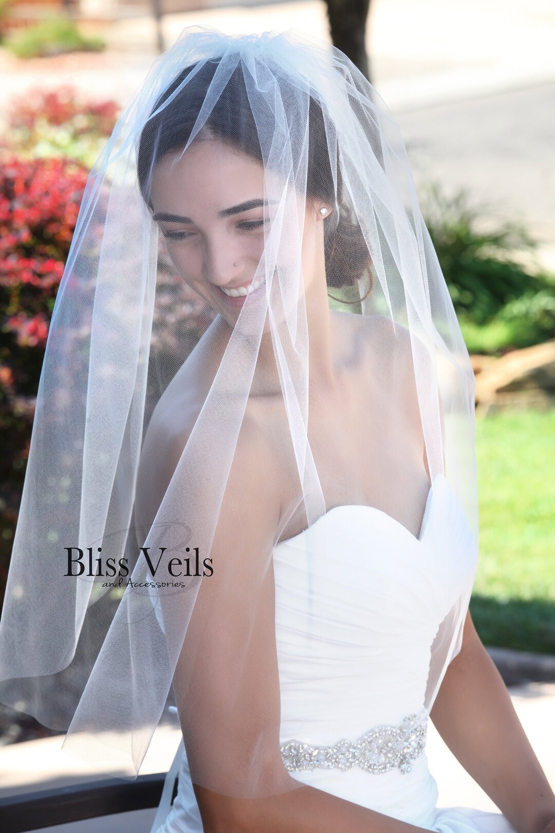 Blusher Veil, Short Wedding Veil, Simple Blusher Veil - Etsy
