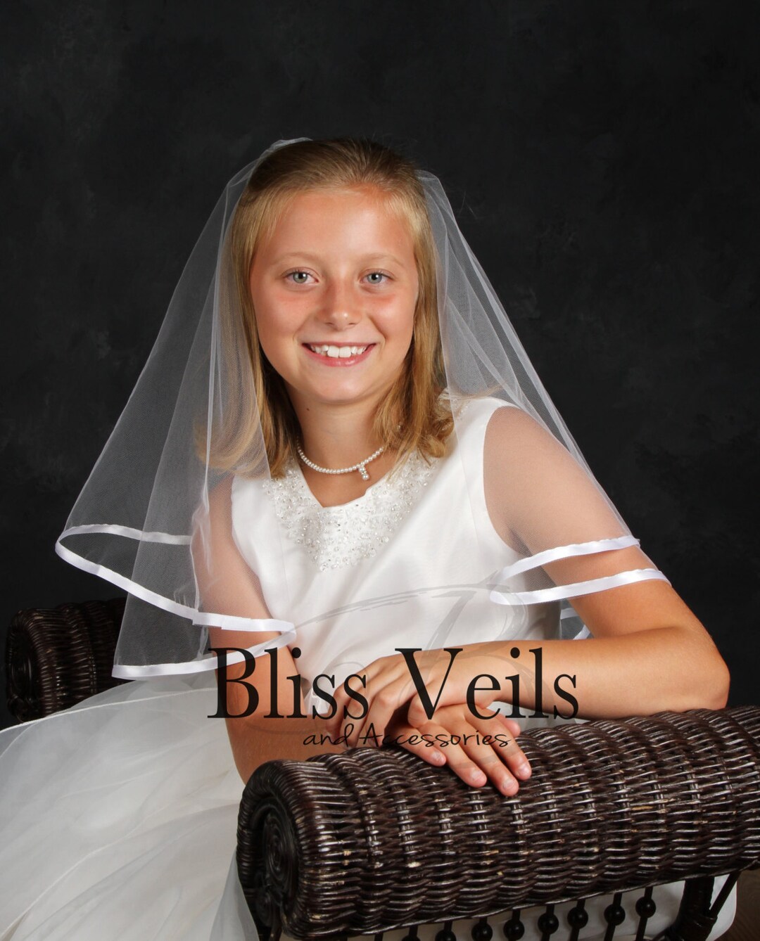 First Communion Veil 2 Layer - Fast Shipping! - Etsy