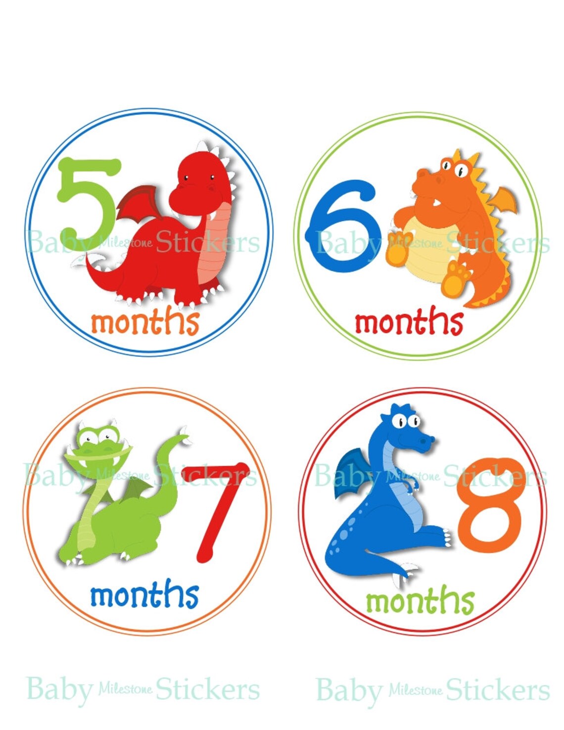 Monthly Baby Boy Stickers Baby Month Stickers Milestone One - Etsy
