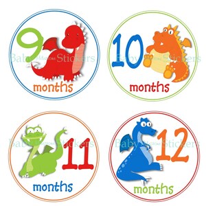 Monthly Baby Boy Stickers Baby Month Stickers Milestone One - Etsy