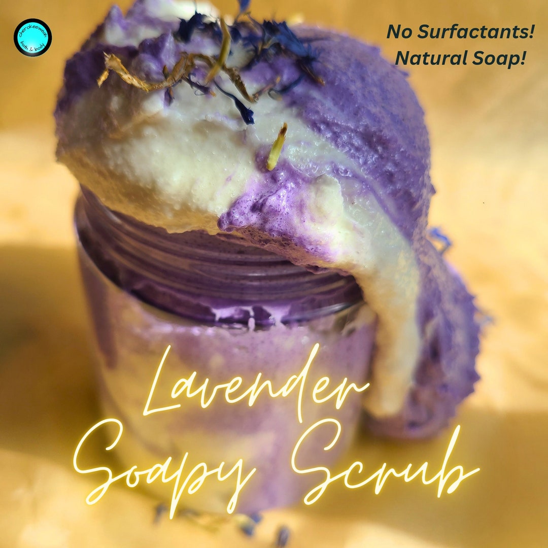 Lavender Sugar Scrub, Whipped Sugar Scrub, Natural Soap Scrub, Soapy ...