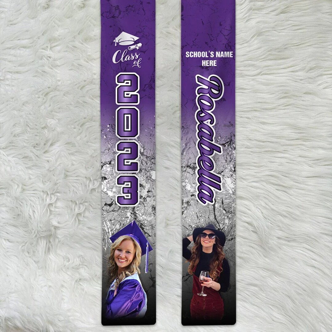 Personalized Graduation Stole, Custom Graduate Stoles 72in, Graduation ...