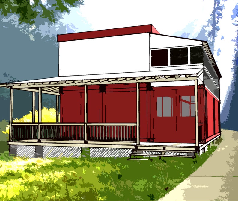 Container Blueprint 3 Bed 3 Bath Schematic Design 2340 Sf - Etsy