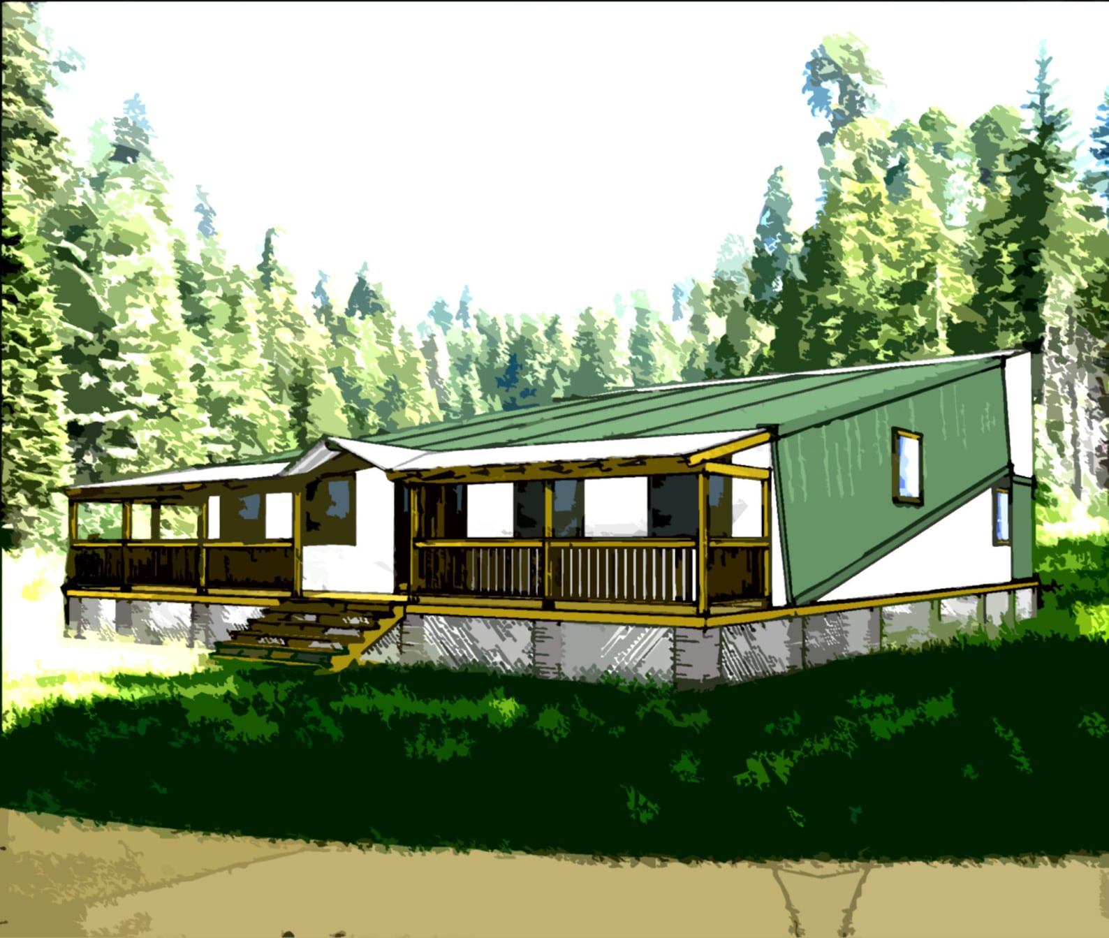 Shipping Container Home Plans 4 Bed 5 1/2 Bath - Schematic Design 2288 ...