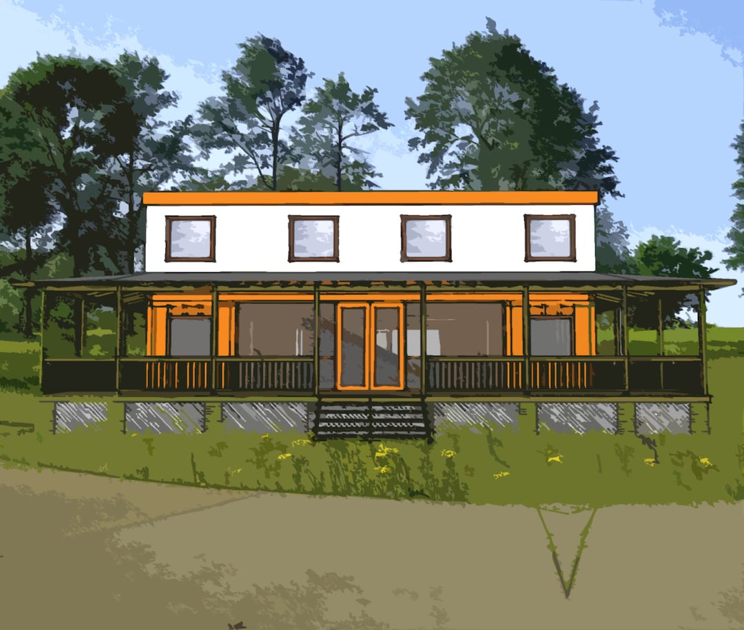 Shipping Container Home Plans 4 Bed 4 Bath - Schematic Design 3200 Sf ...