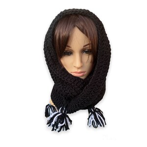 Handmade Wednesday Addams Inspired Snood Enid Crochet Snood. Black or ...