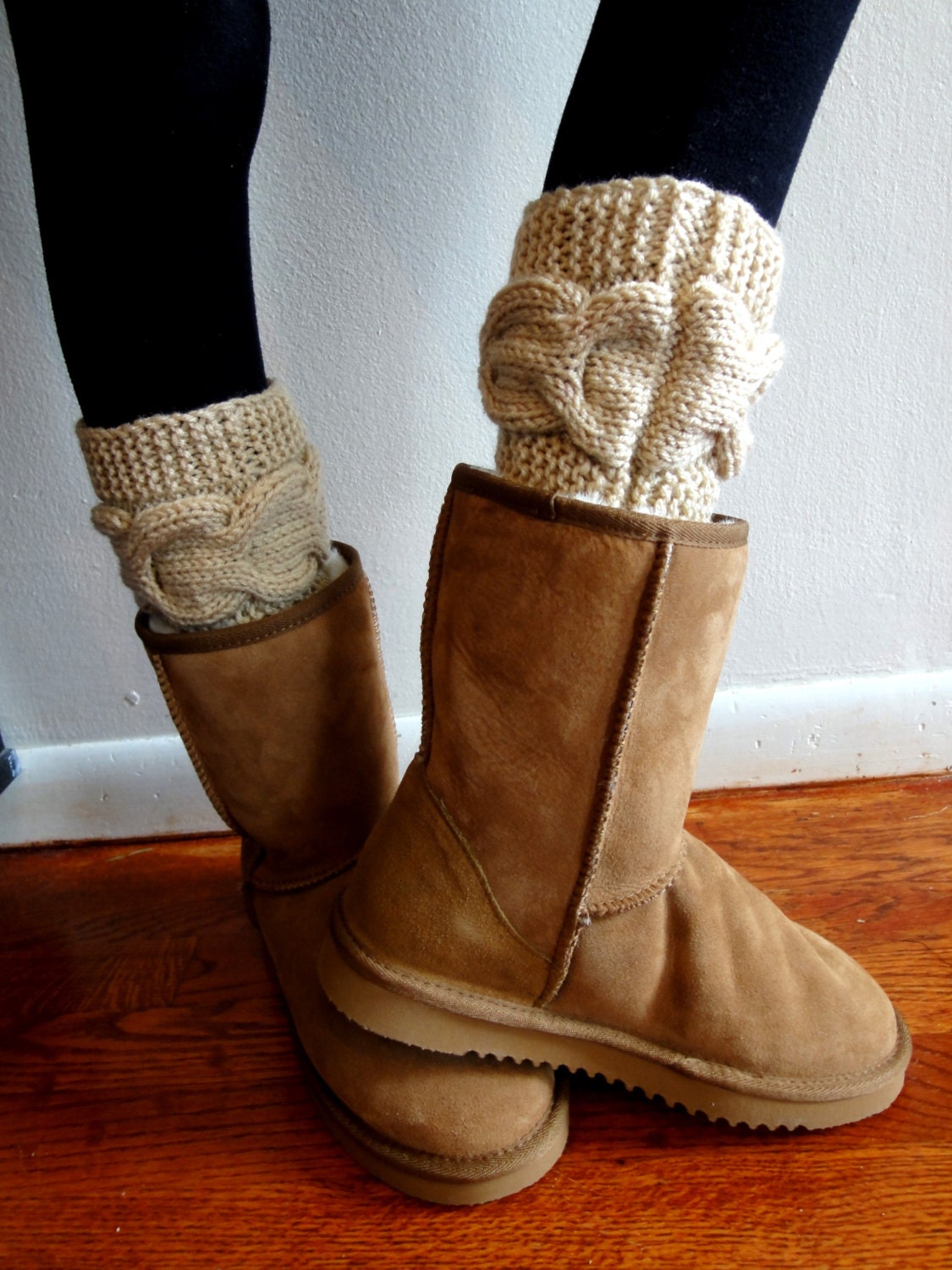 Cable Knitted Boot Cuffs. 20 Different Colors. Leg Warmers. - Etsy