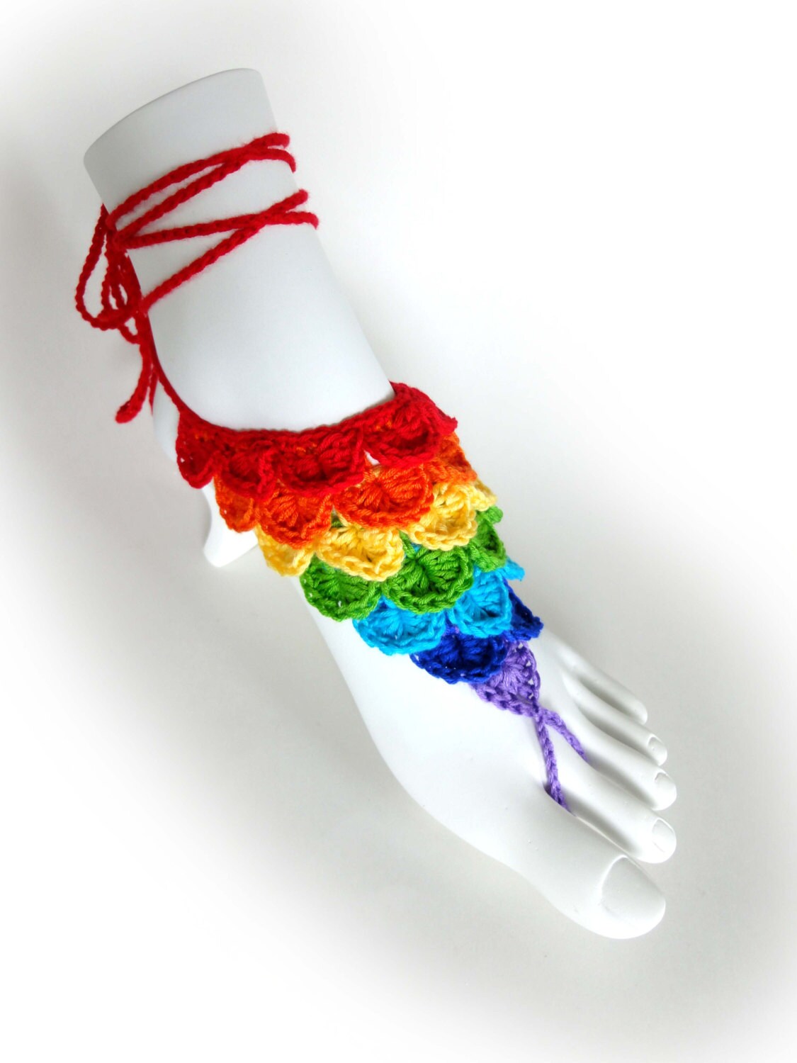 Dragon Scales Barefoot Sandals. Rainbow or 27 Colors. - Etsy
