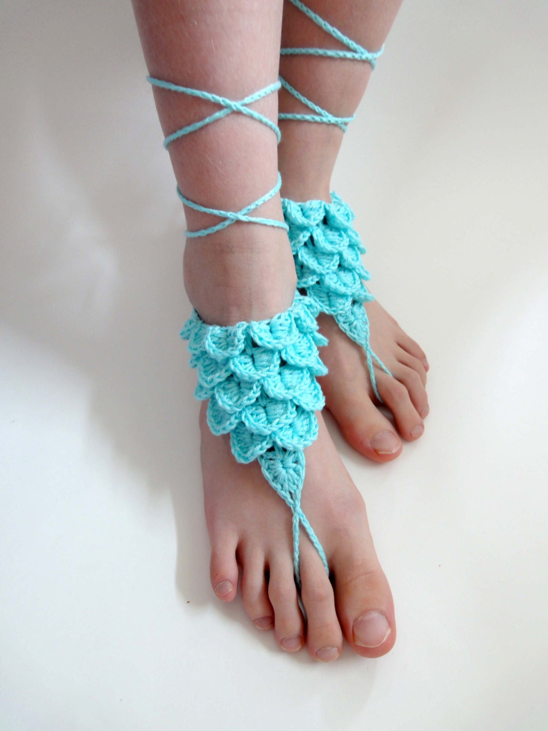 Dragon Scales Barefoot Sandals. Aqua or 27 Colors. Crocodile - Etsy