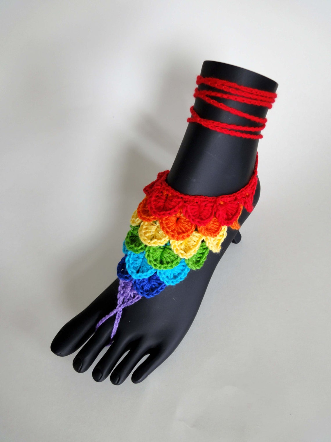 Dragon Scales Barefoot Sandals. Rainbow or 27 Colors. Crocodile Stith ...