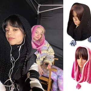 Handmade Wednesday Addams Snood Enid Crochet Snood. Black or - Etsy