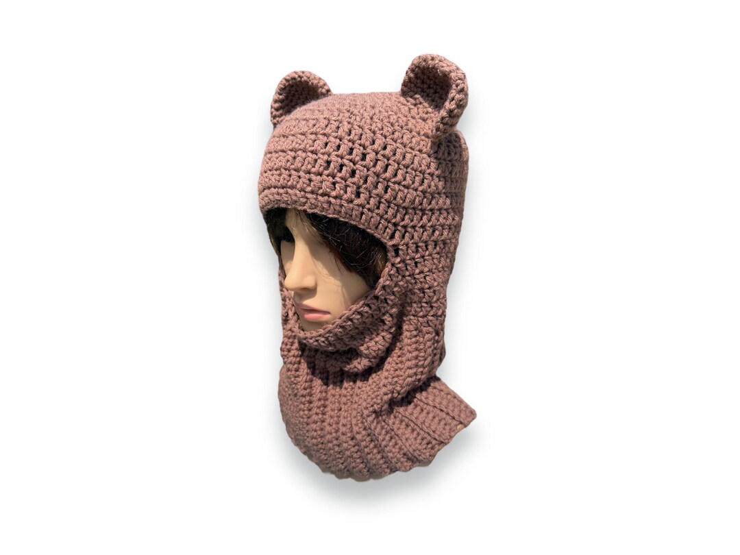 Convertible Crochet Balaclava With Bear Ears. A Lot of Different Colors ...