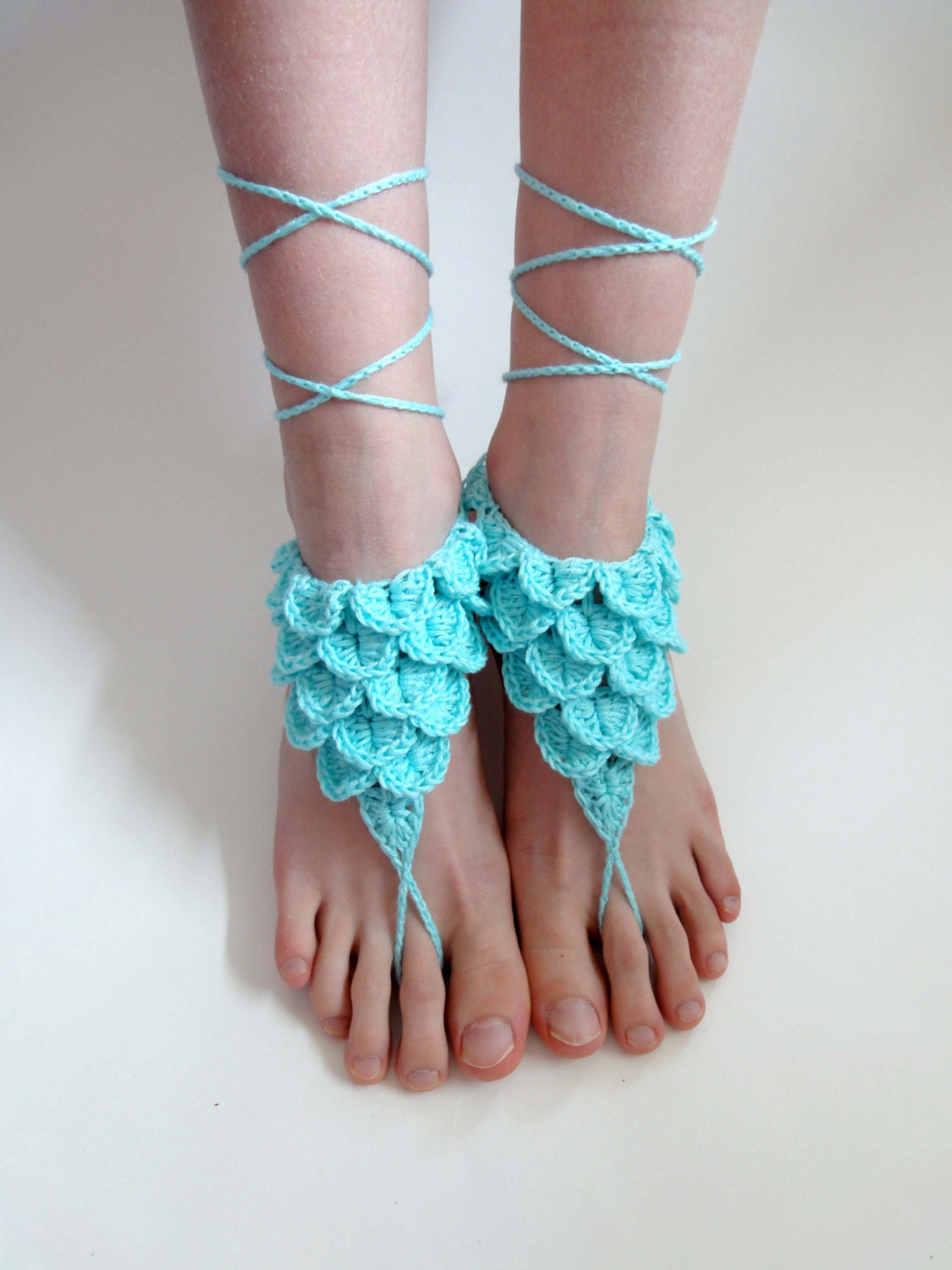 Dragon Scales Barefoot Sandals. Aqua or 27 Colors. Crocodile - Etsy