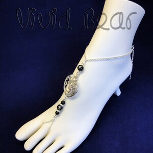 Dragon Barefoot Sandals. Silver Chain Foot Jewelry. Targaryen 3 Head ...