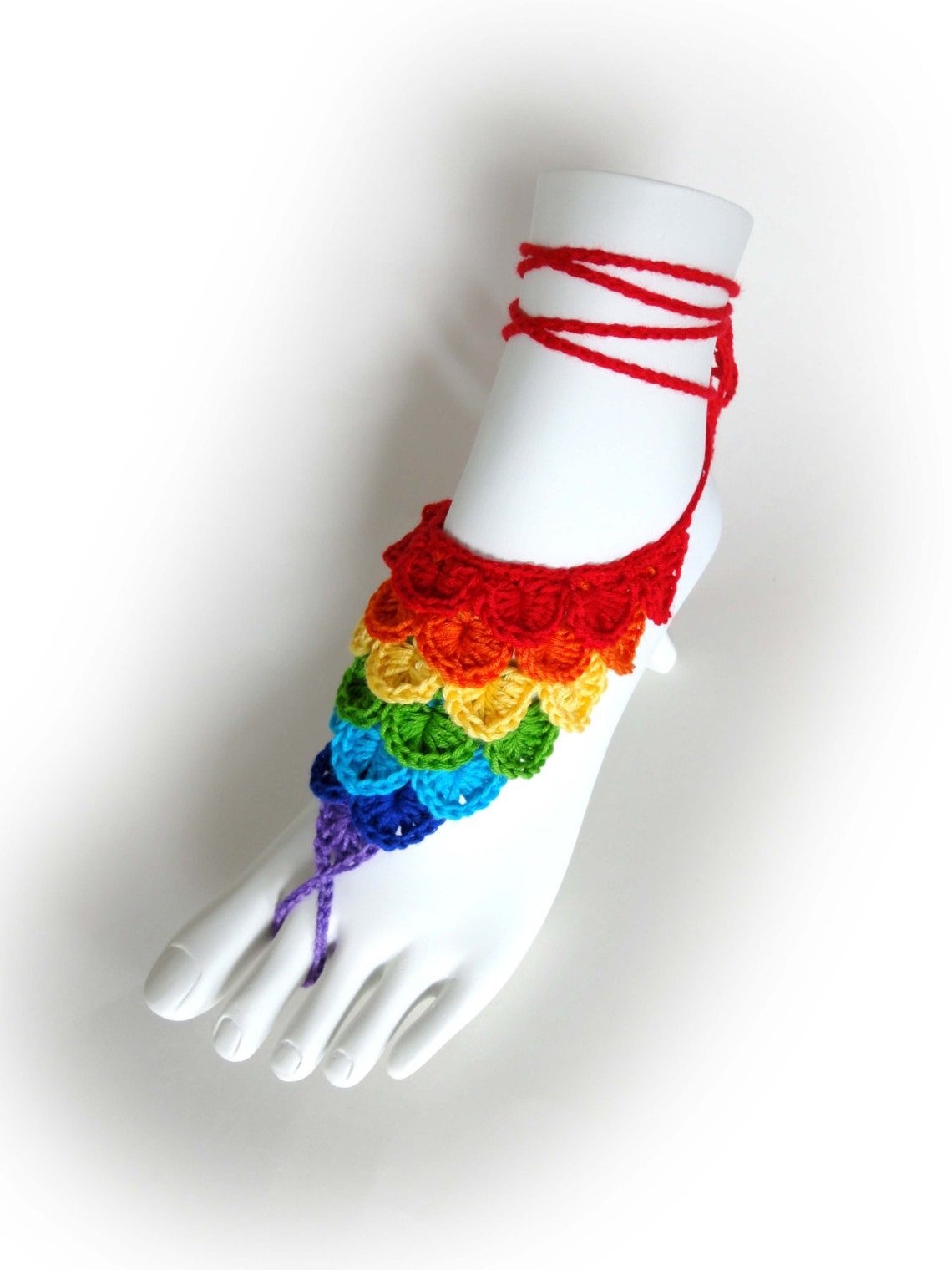 Dragon Scales Barefoot Sandals. Rainbow or 27 Colors. - Etsy