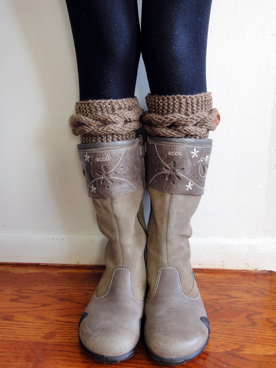 Knit Boot Cuffs. Cable Boot Toppers. Braids with Buttons. | Etsy