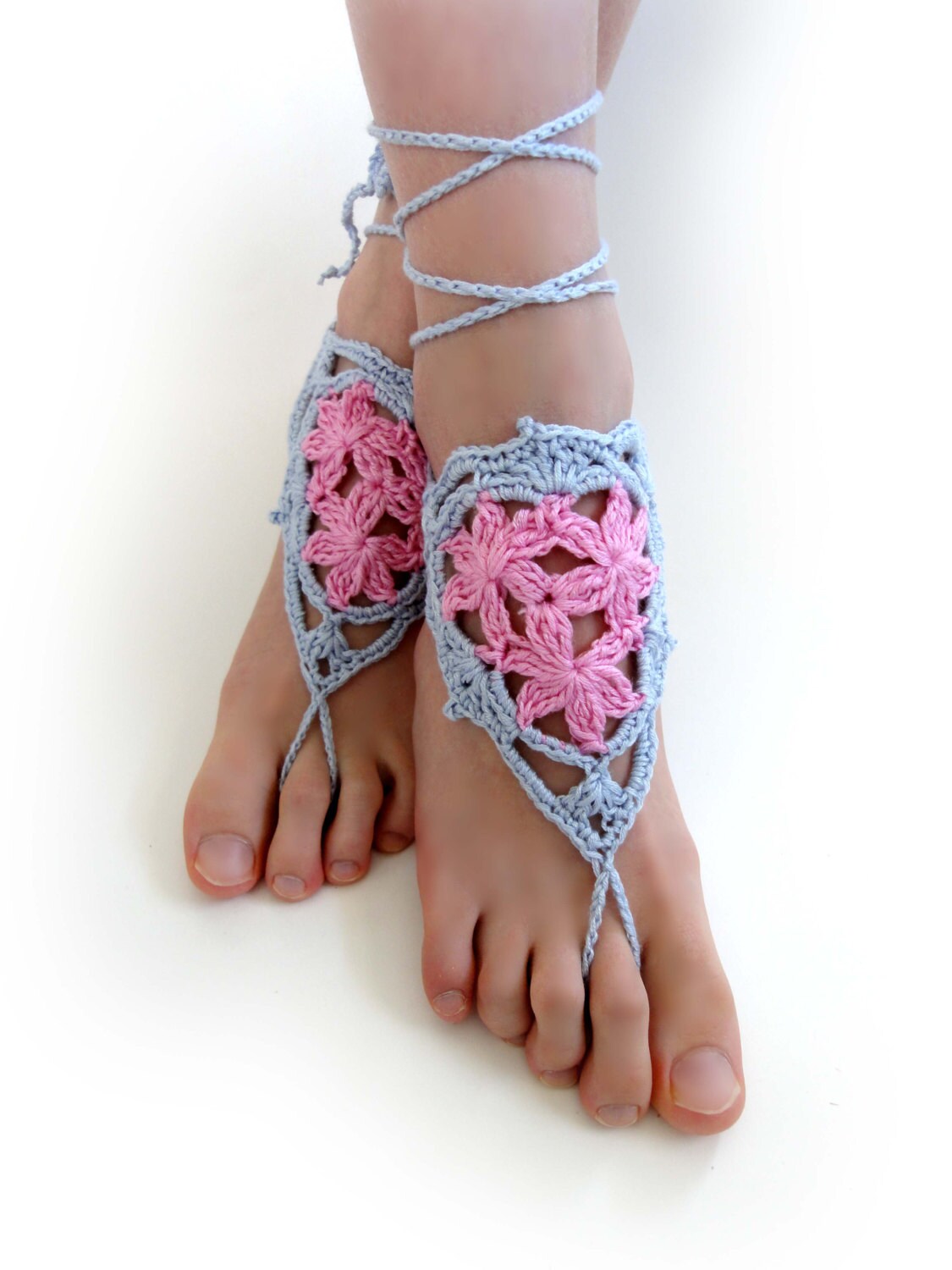 Flower Barefoot Sandals. 28 Colors. Crochet Foot Jewelry. - Etsy