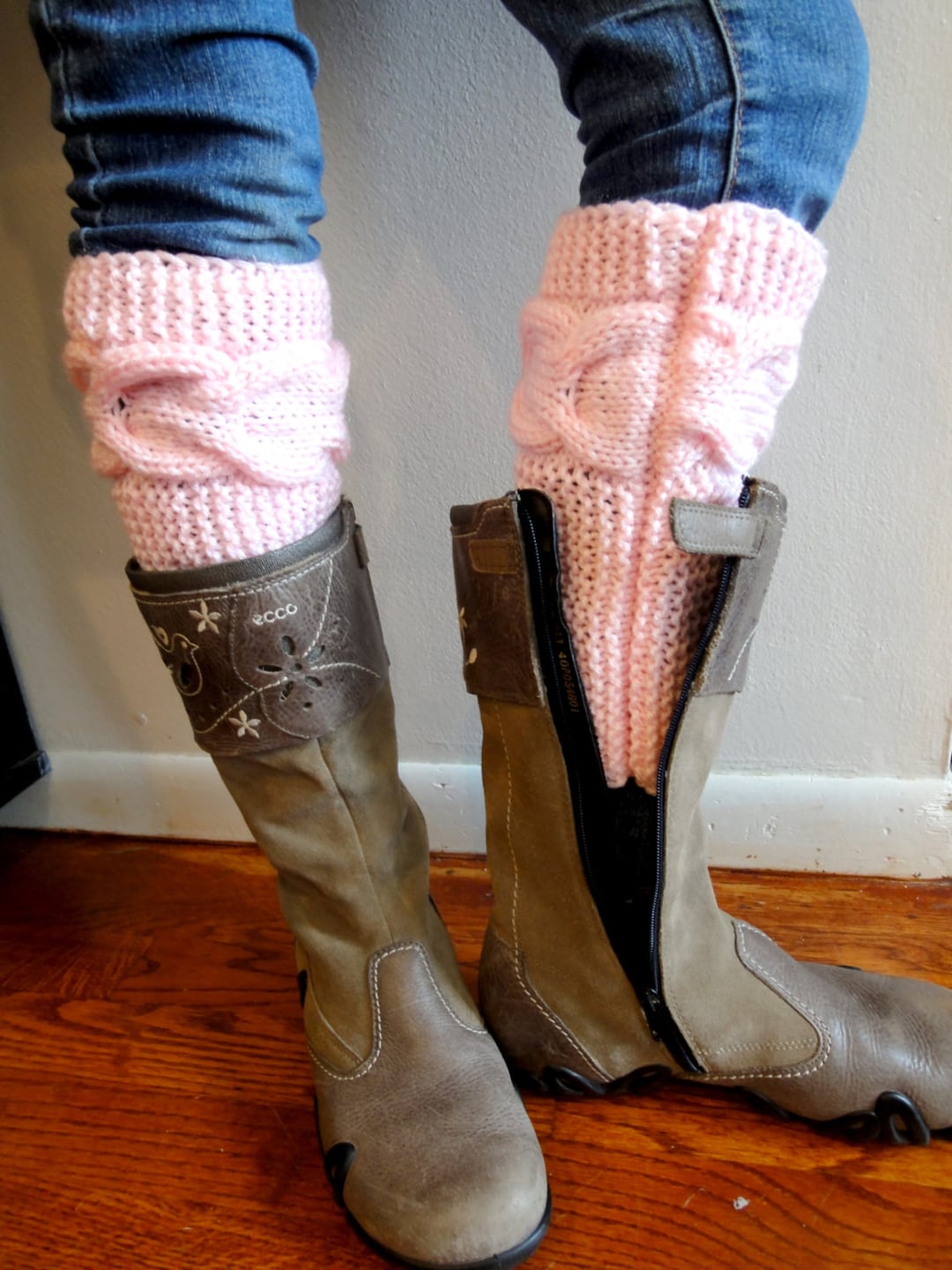Cable Knitted Boot Cuffs. Different Colors. Leg Warmers. Hand Knit Boot ...